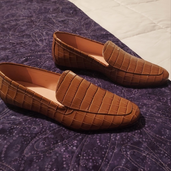 J. Crew | Shoes | Nwob J Crew Cecile Croc Embossed Smoking Flats 8m ...